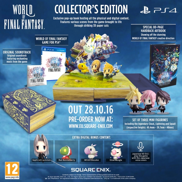 Detalles de la edición coleccionista de 'World of Final Fantasy'