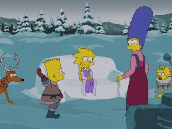 Vídeo del especial navideño de 'Los Simpsons' que homenajea a 'Frozen'