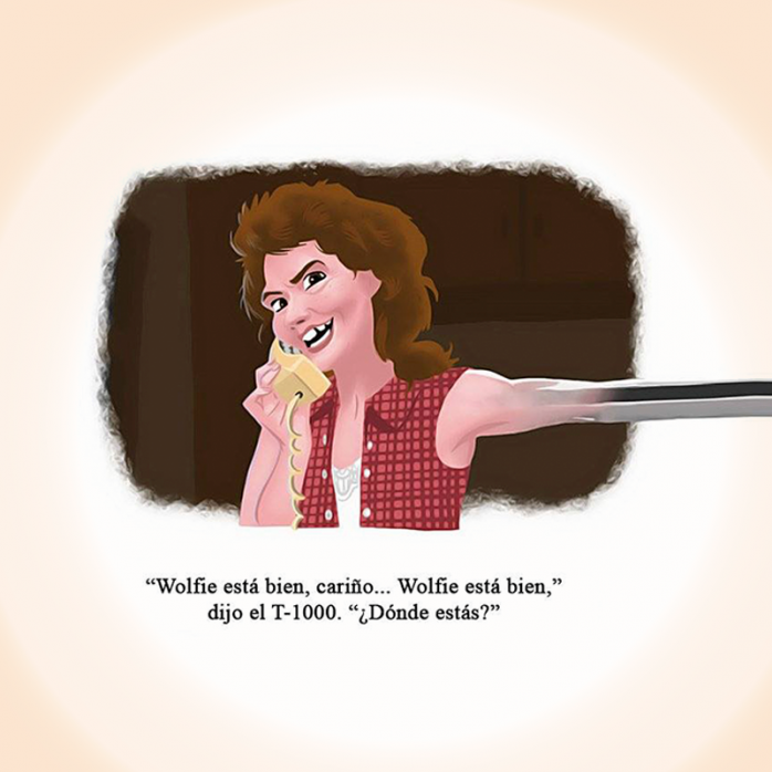 Maravillosas ilustraciones de escenas inolvidables de películas