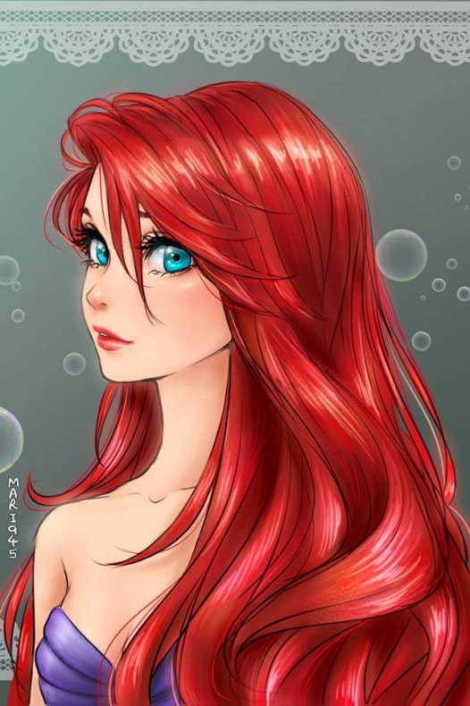 La versión anime de las princesas Disney