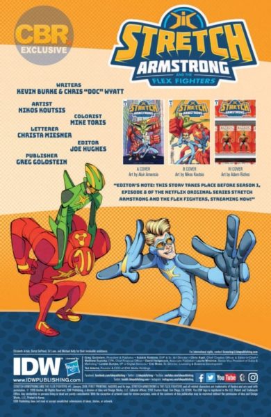 Primer adelanto de 'Stretch Armstrong and the Flex Fighters' #1