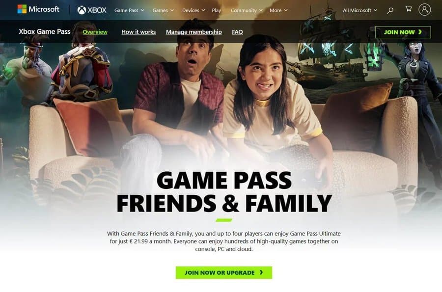 Llega Xbox Game Pass Friends & Family, una suscripción con varias ...