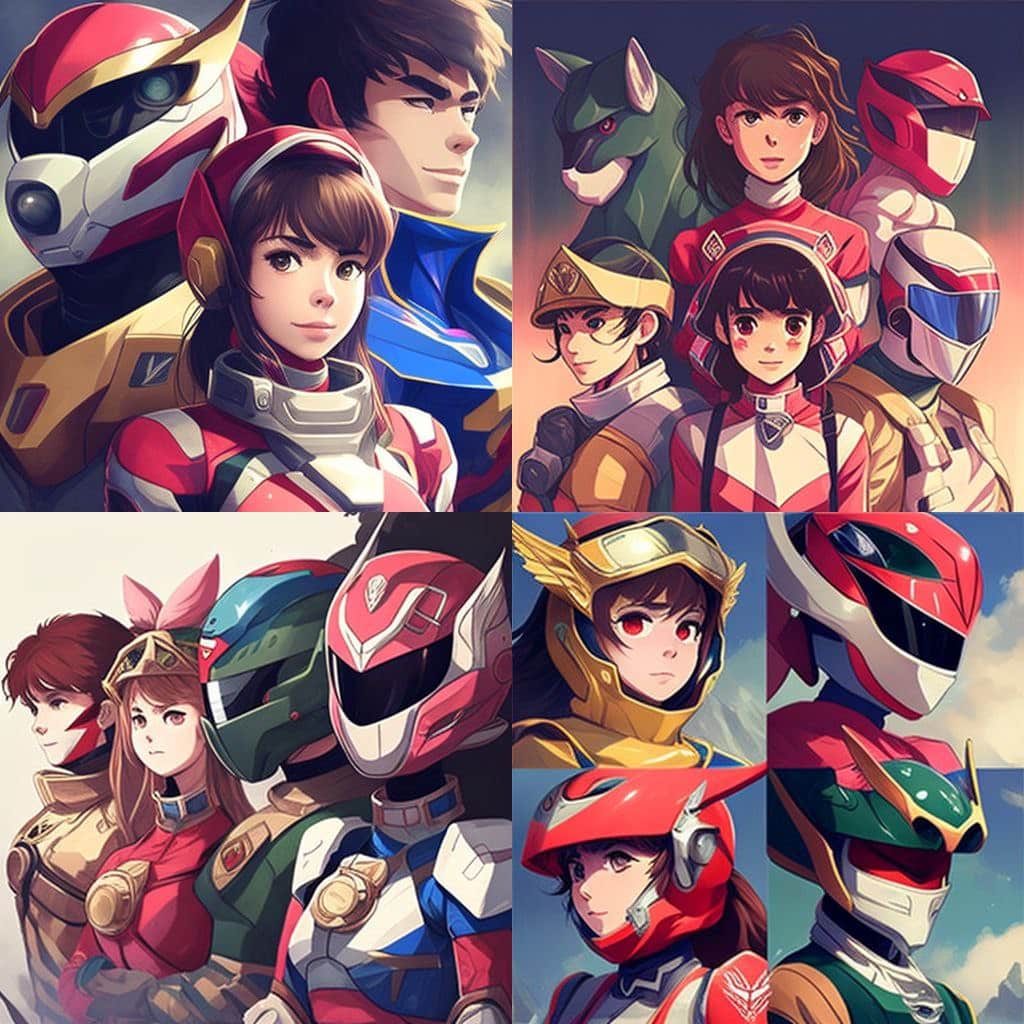 ¿Un anime de los Power Rangers? Retamos a una IA a que lo haga realidad