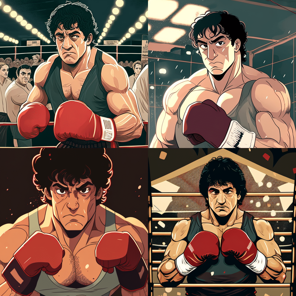Todos los personajes de Rocky Balboa en versión anime gracias a la IA ...
